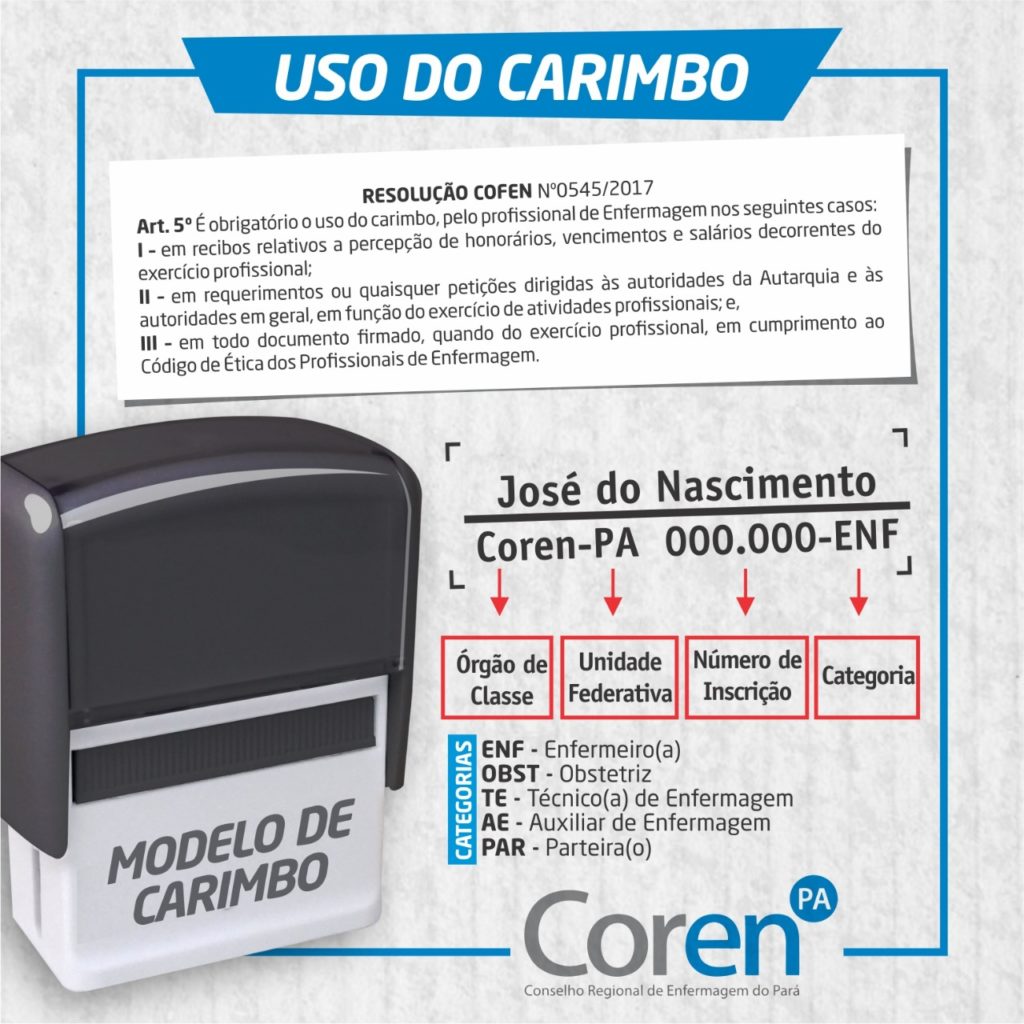 COREN-PA explica sobre a obrigatoriedade do uso do carimbo | Conselho ...